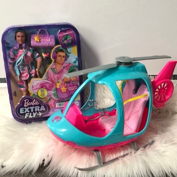 Mattel | Toys | Barbie Extra Fly Ken Doll And Helicopter | Poshmark